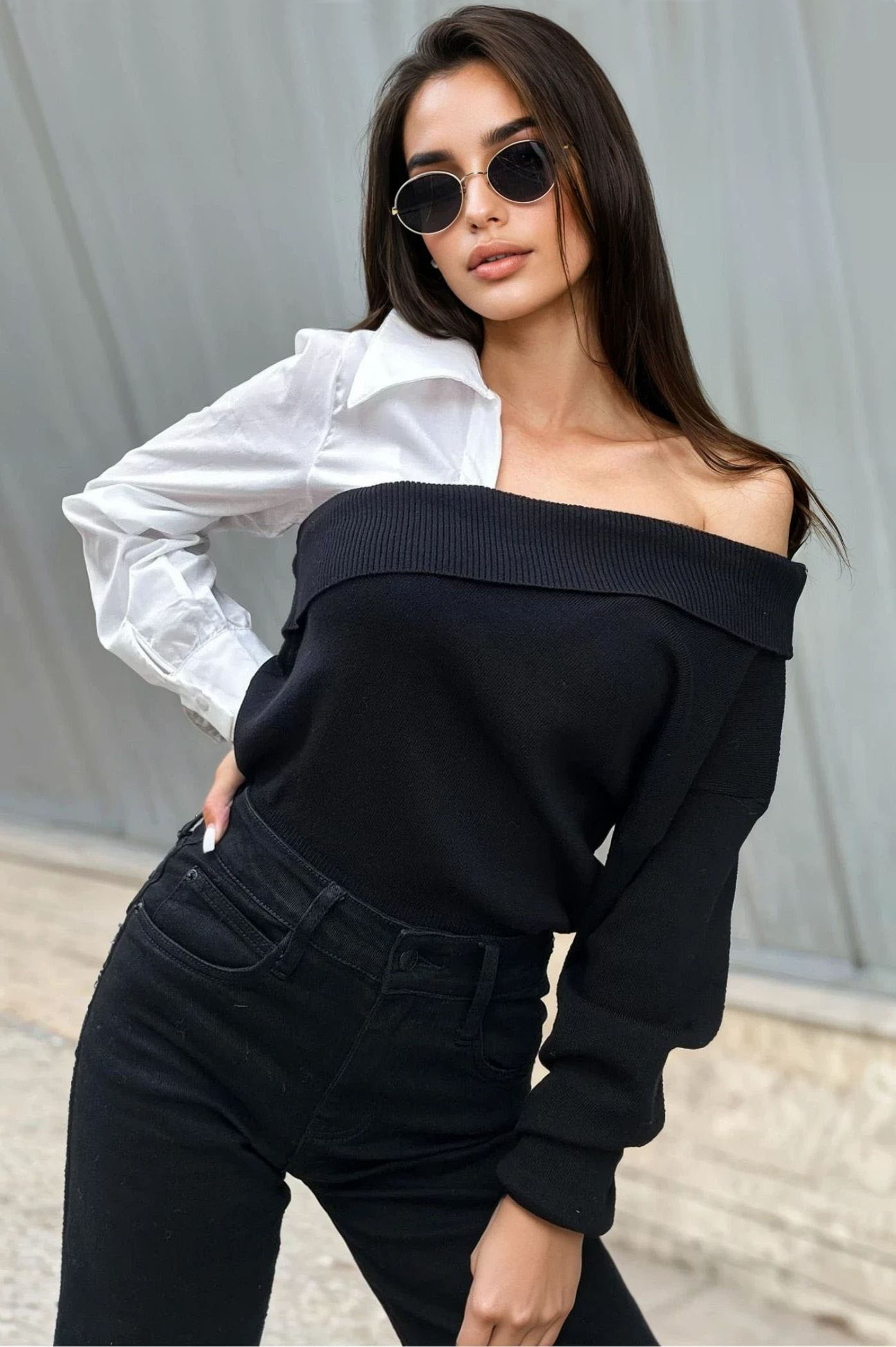 MΠΛΟΥΖΑ ΠΛΕΚΤΗ ΜΕ ΠΟΥΚΑΜΙΣΟ - ΜΑΥΡΟ | Antithesis Clothing