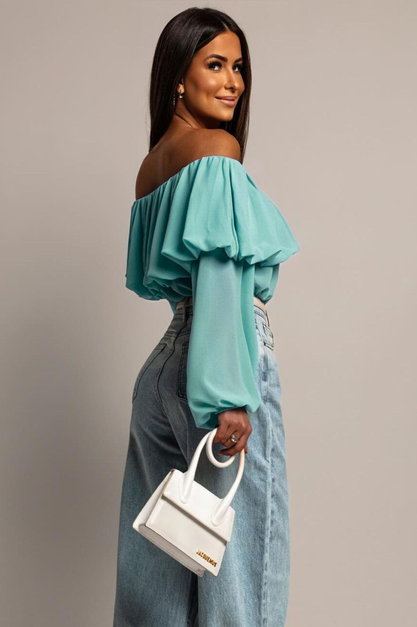 ΜΠΛΟΥΖΑ OFF SHOULDER ΜΕ ΒΟΛΑΝ - ΒΕΡΑΜΑΝ | Antithesis Clothing