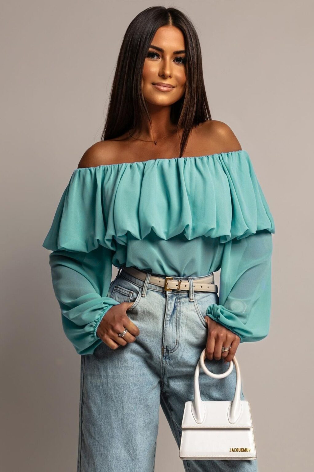 ΜΠΛΟΥΖΑ OFF SHOULDER ΜΕ ΒΟΛΑΝ - ΒΕΡΑΜΑΝ | Antithesis Clothing